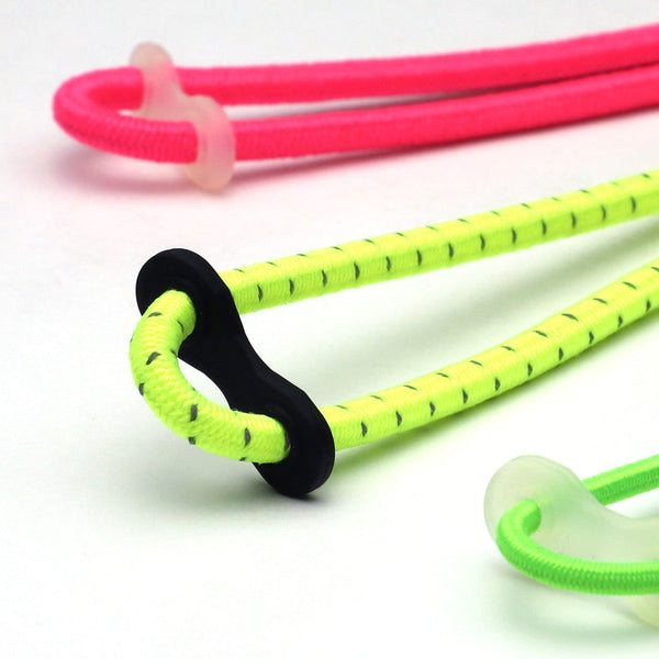 Silicone Cord Stopper 19x7mm (3mm dia. holes) 5 Pieces - FUJIYAMA RIBBON